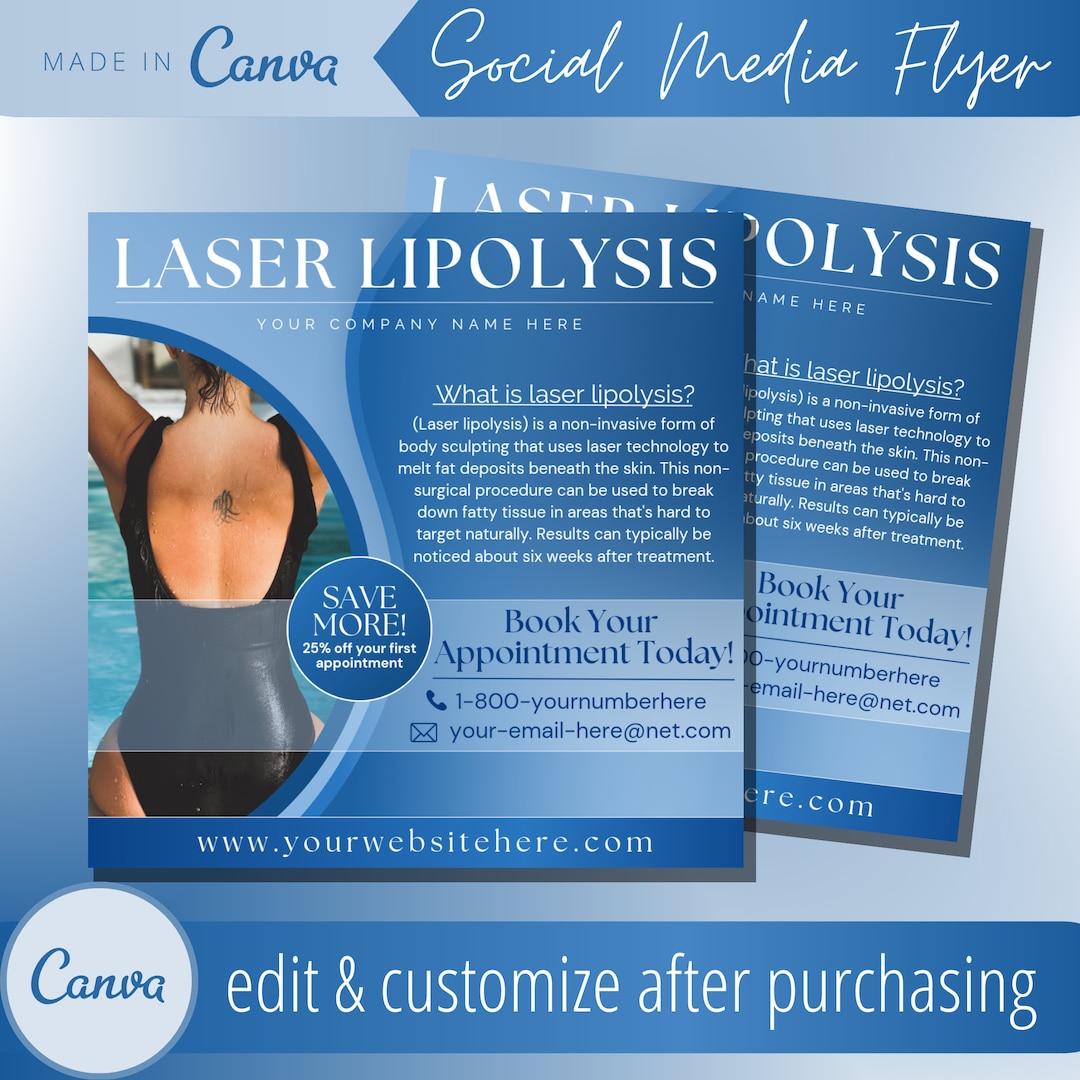 Laser Lipolysis Treatment Editable Flyer Templates - Laser Lipo ...
