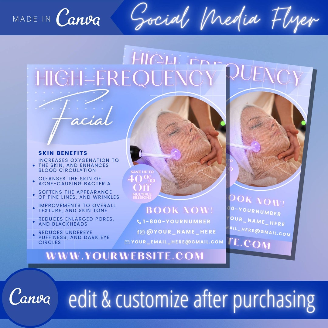 High Frequency Facial Flyer Template - High-frequency Facials Therapy ...
