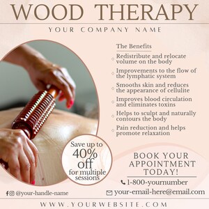 Wood Therapy Editable Flyer - Full Body Contouring Template Flyers ...