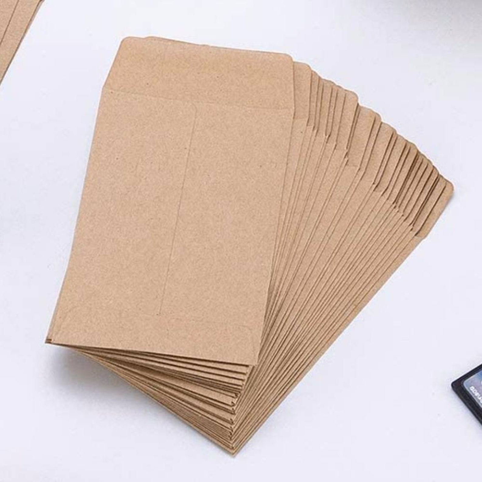 100 pcs Mini Blank Brown Kraft 2x3.5 Envelopes | Etsy