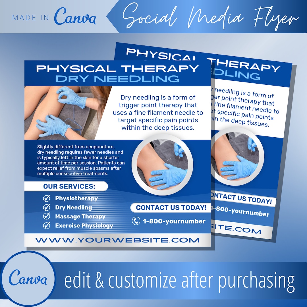 Dry Needling Therapy Flyer Template - Trigger-point Dry Needle ...