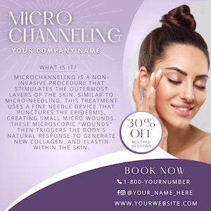 Microchanneling Flyer Template - Micro Channeling Microneedling Flyers ...