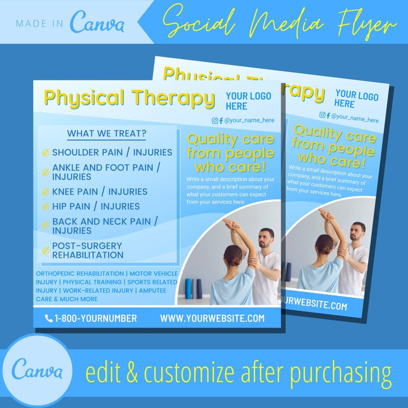 Physical Therapy Flyer Template - Physical Therapist Flyers Templates ...