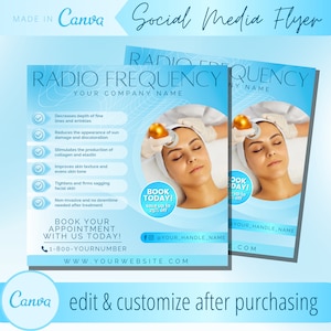 Radio Frequency Facial Flyer - Radiofrequency Treatment Template - RF ...