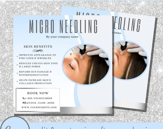 Microneedling Flyer Template - Micro Needling Instagram Flyers ...