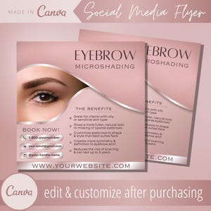 Eyebrow Microshading Flyer Template - Brows Micro Shading Flyers ...