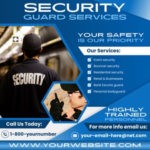 Security Guard Services Flyer Template - Property Security Expert ...