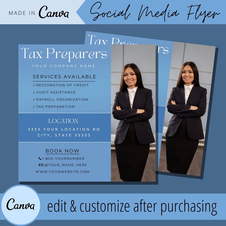 Tax Preparer Flyer Template -tax Preparation Accounting Flyers ...