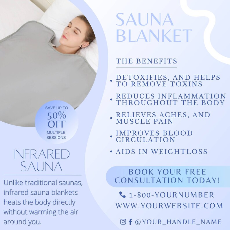 Infrared Sauna Blanket Flyer Template - Contour Sculpting Wraps ...