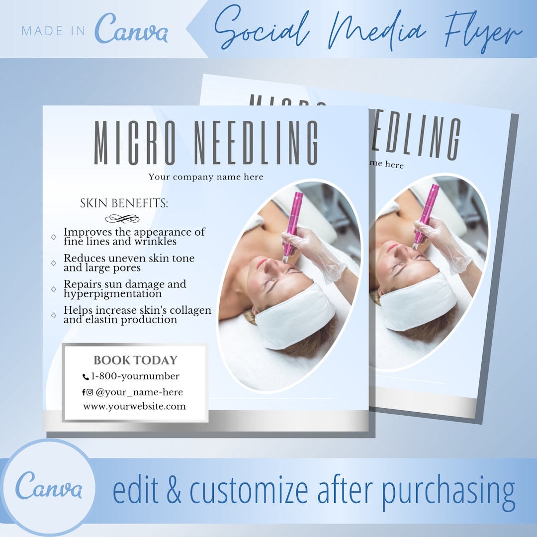 Microneedling Flyer Template - Micro Needling Collagen Induction ...