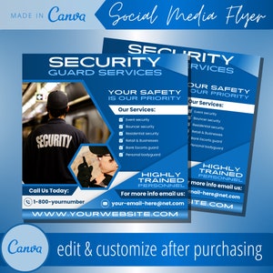 Security Guard Services Flyer Template - Property Security Expert ...