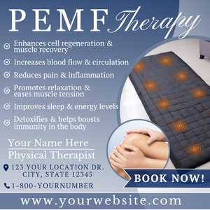 PEMF Mat Therapy Flyer Template - Editable Templates - Pulsed ...