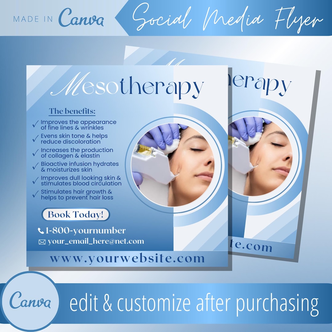 Mesotherapy Flyer Template - Meso Therapy Flyers Templates - Skin ...