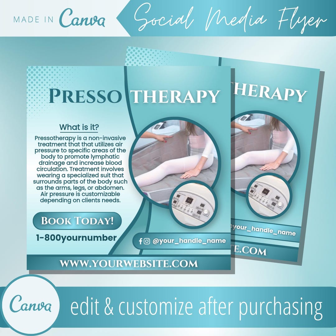 Pressotherapy Flyer Template - Presso Therapy Treatment Flyers ...