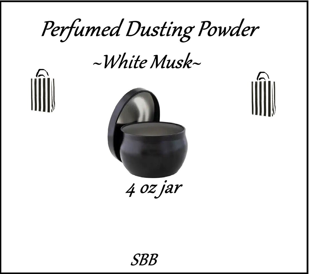 White Musk Scented Dusting Powder for Women, Perfume Dusting Powder ...