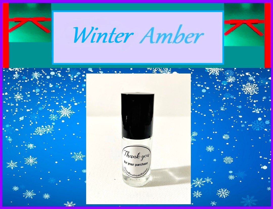 Winter Amber Perfume Oil Roll on for Women, Winter Spices Amber White ...