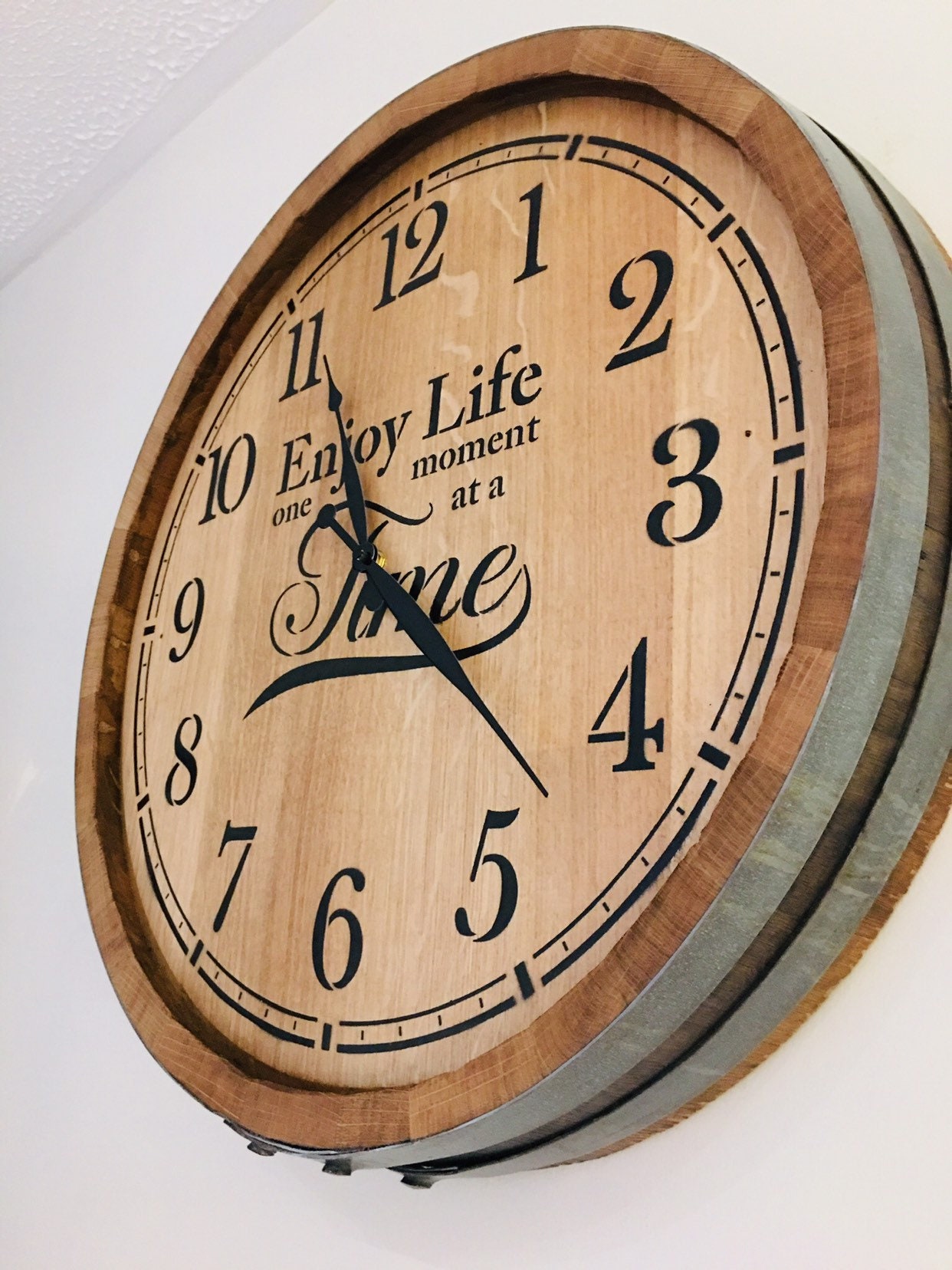 Wine barrel clock | Etsy