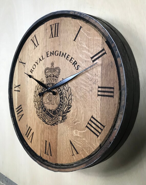 Royal Engineers Whisky barrel clock | Etsy