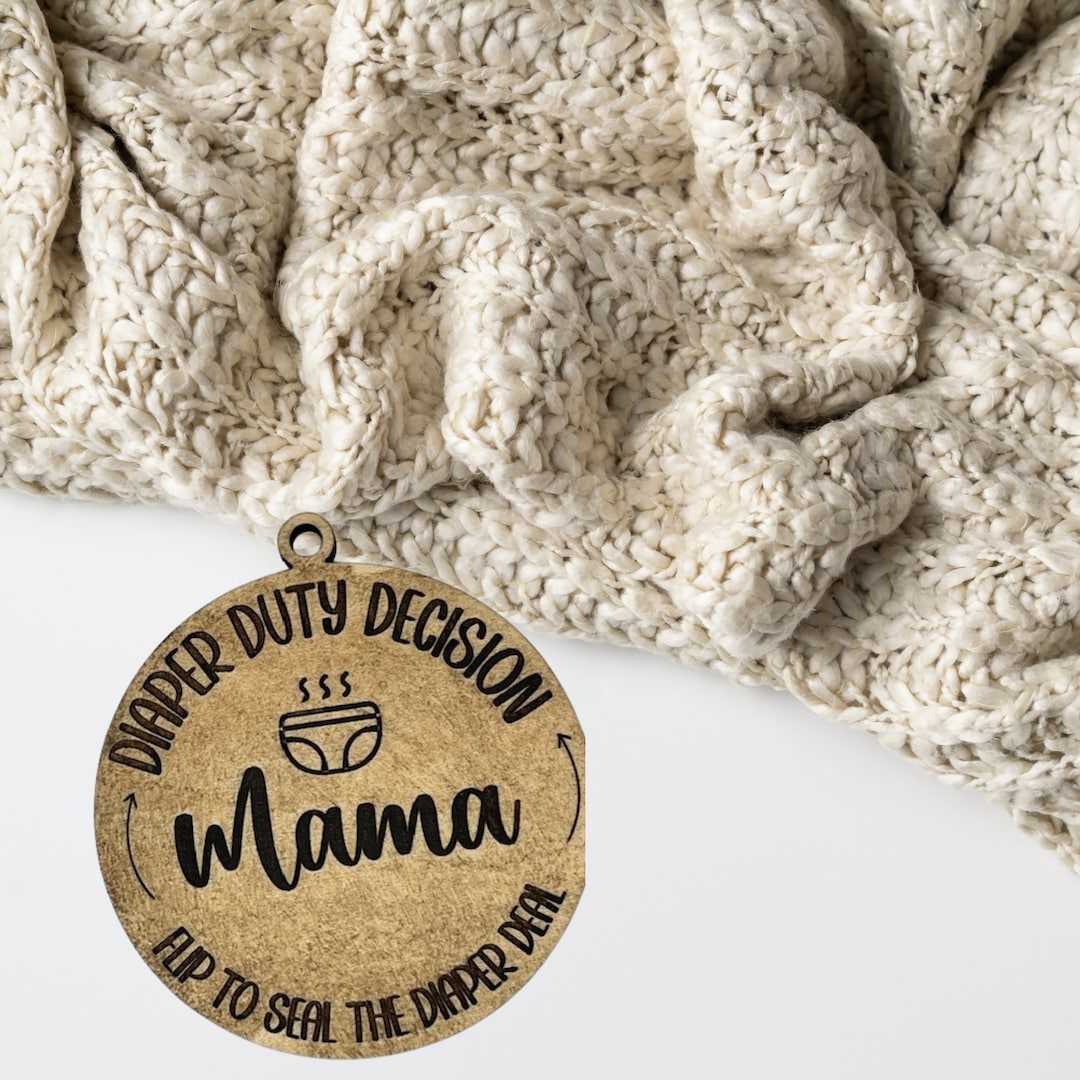 Diaper Duty Decision Wooden Flip Coin, Baby Shower Gift, Decision Coin ...