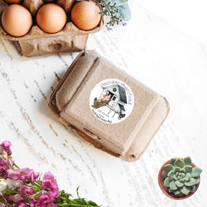 Egg Carton Label, Egg Carton Stickers, Egg Carton Stamp, Personalized ...
