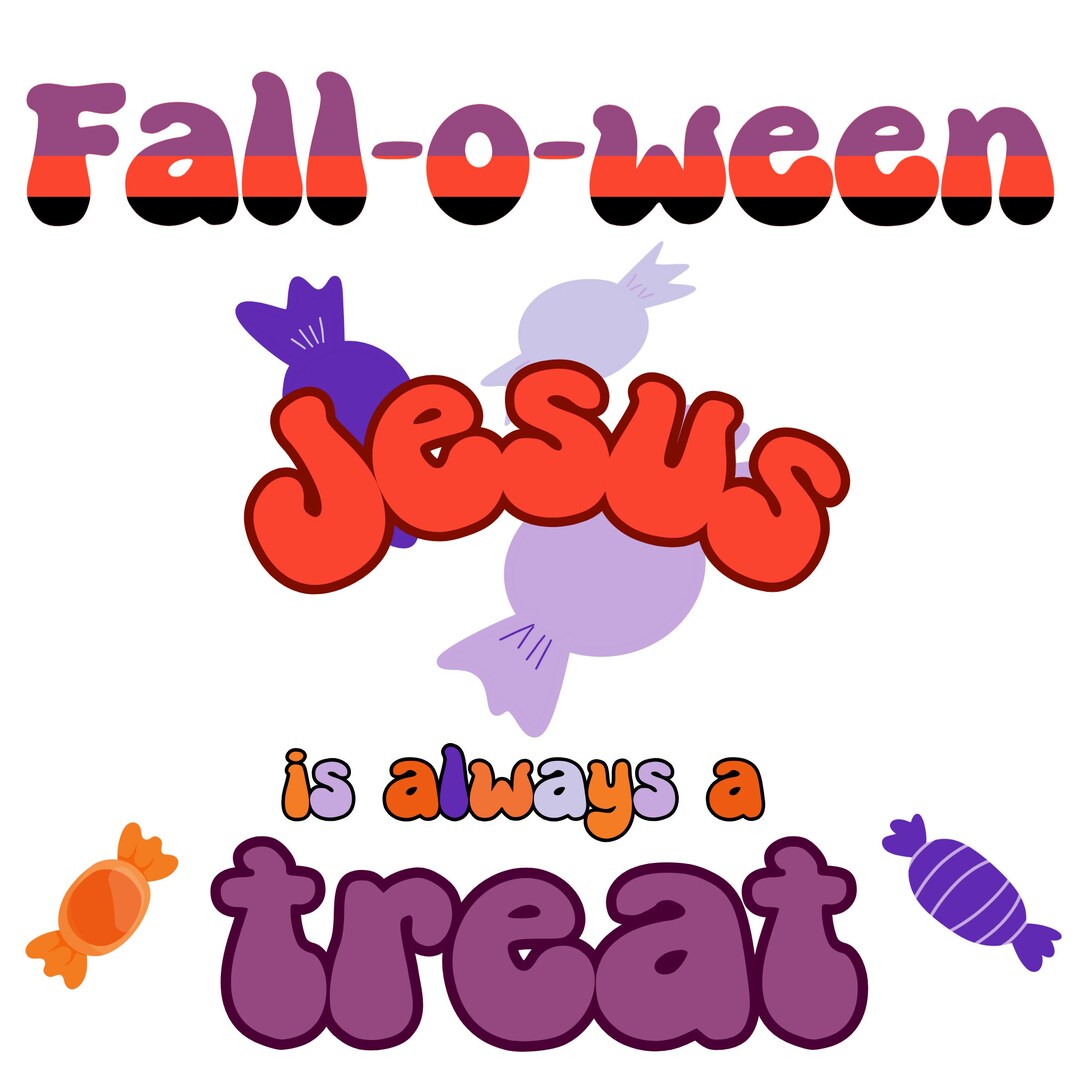 Fall-o-ween Jesus Christian Halloween Png for T Shirt Design, Clip Art ...