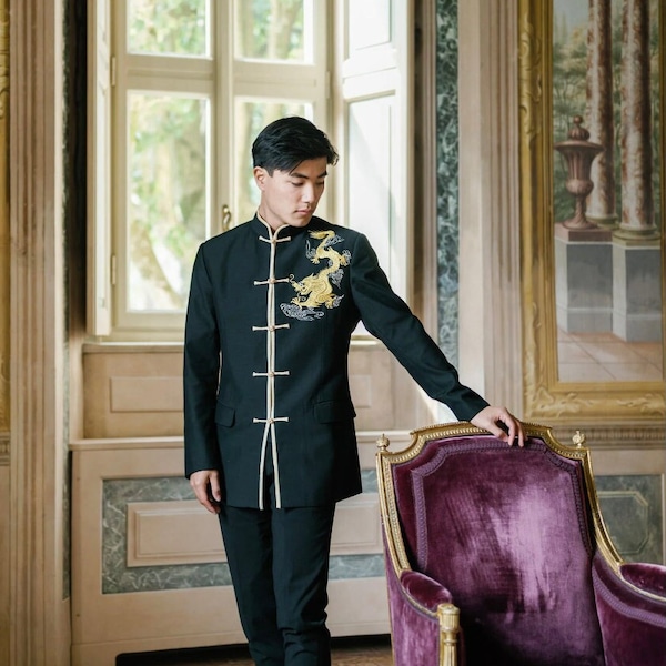 Male Chinese Wedding Groom Outfit - Etsy
