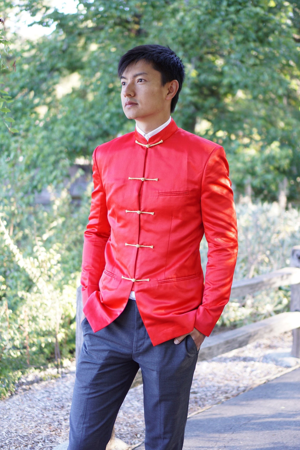 Chinese Changshan | Male Chinese Wedding Jacket | Male Cheongsam - Etsy ...