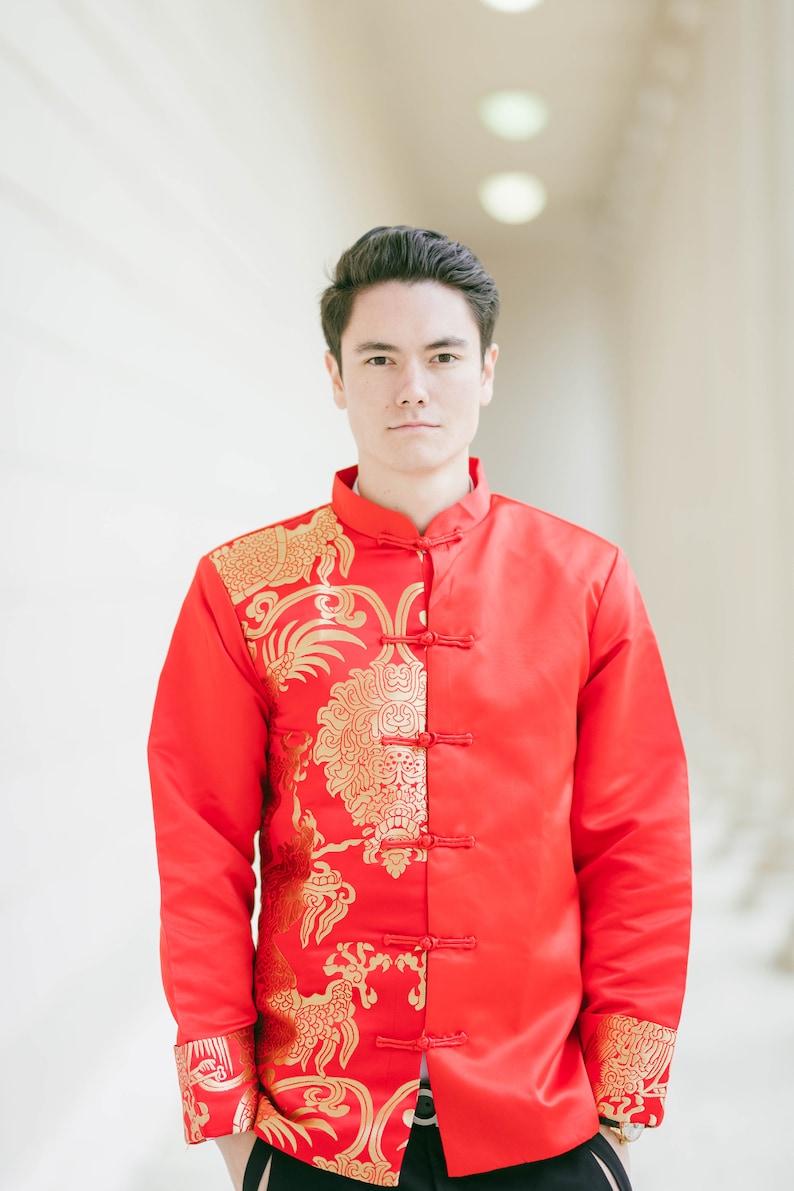 Custom Chinese Changshan | Male Chinese Wedding Jacket | Male Cheongsam ...