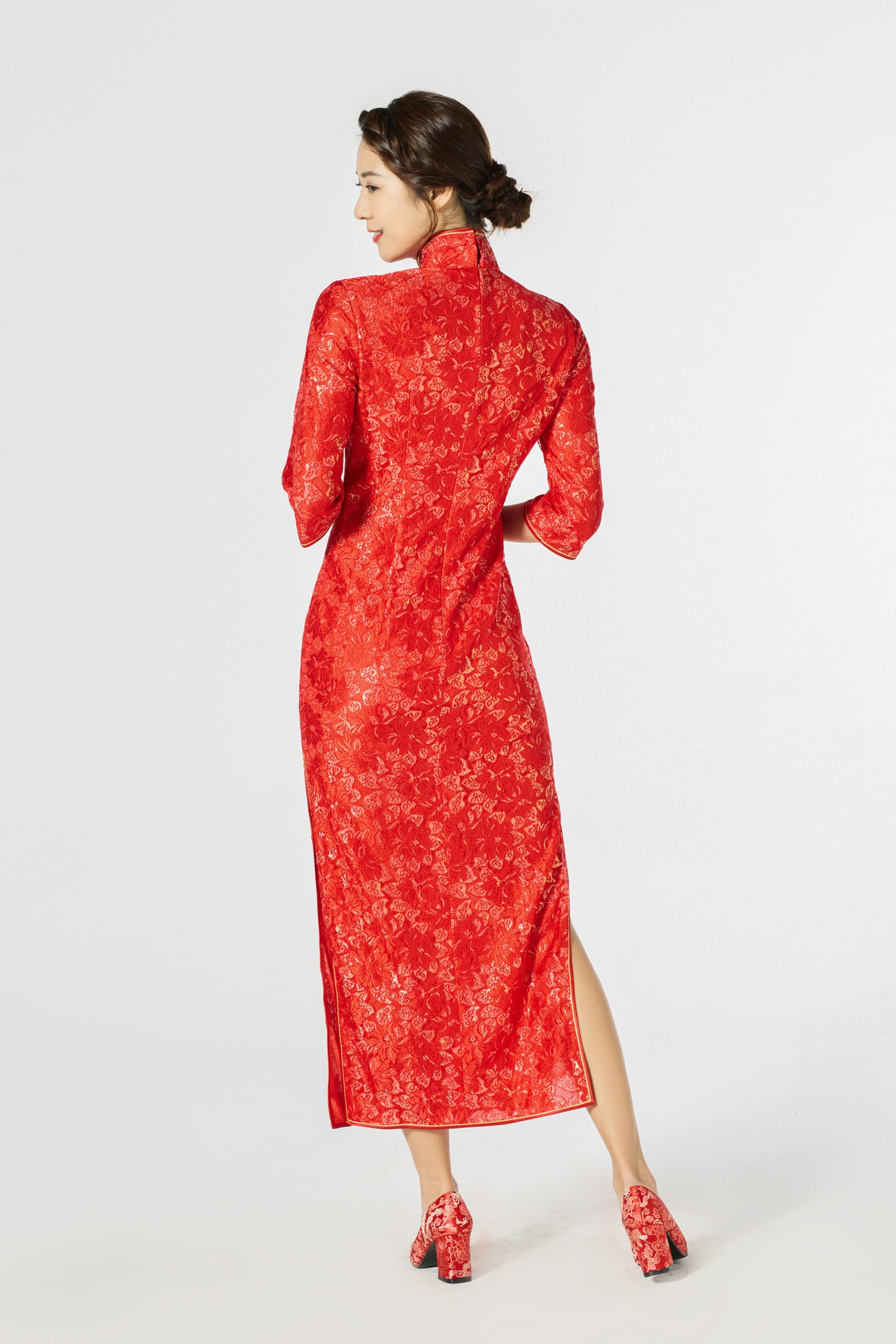 Modern Red & Gold Cheongsam | Chinese Wedding Dress | Cheongsam Qipao ...