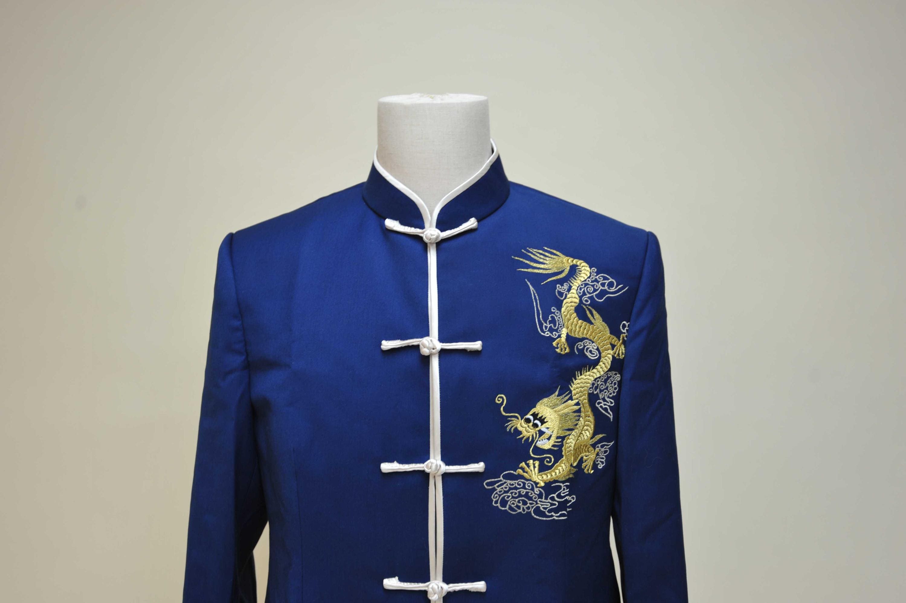 Tang Suit Jacket Sample, Blue Chinese Wedding Jacket, Tang Suit ...