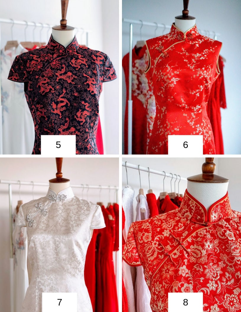 Chinese Wedding Dress | Traditional Red Wedding Cheongsam | Custom ...