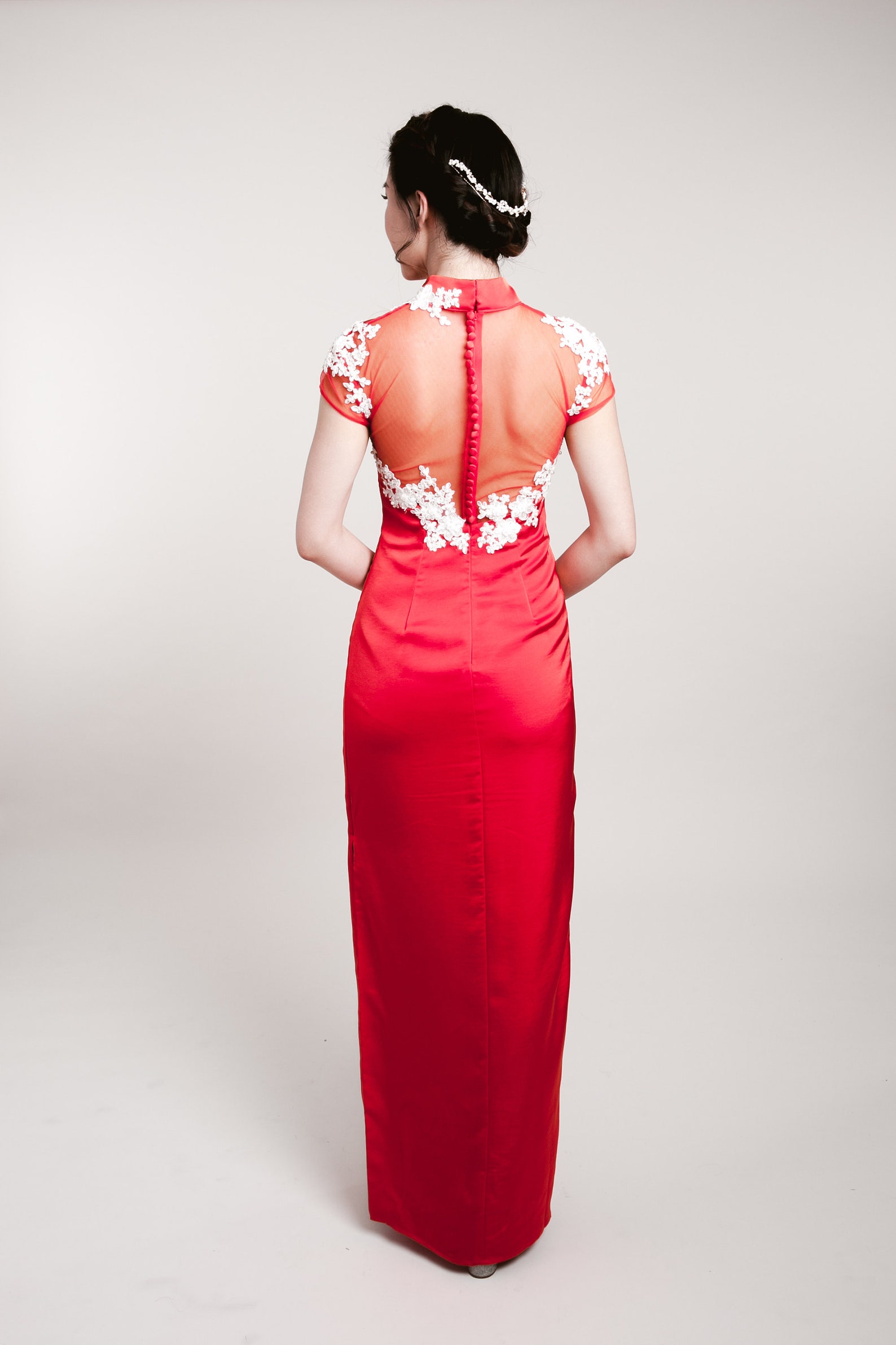 Custom Modern Silk Cheongsam Red Cheongsam Dress Custom - Etsy