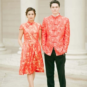 Custom Modern Brocade Cheongsam | A-line Cheongsam | Contemporary Qipao ...