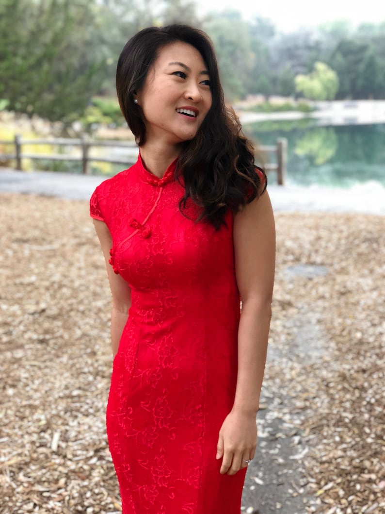 Custom White Lace Mermaid Cheongsam | White Cheongsam Dress | Custom ...
