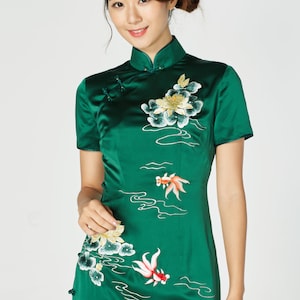 Floral Cheongsam | Cheongsam Qipao Dress | Chinese Wedding Dress ...