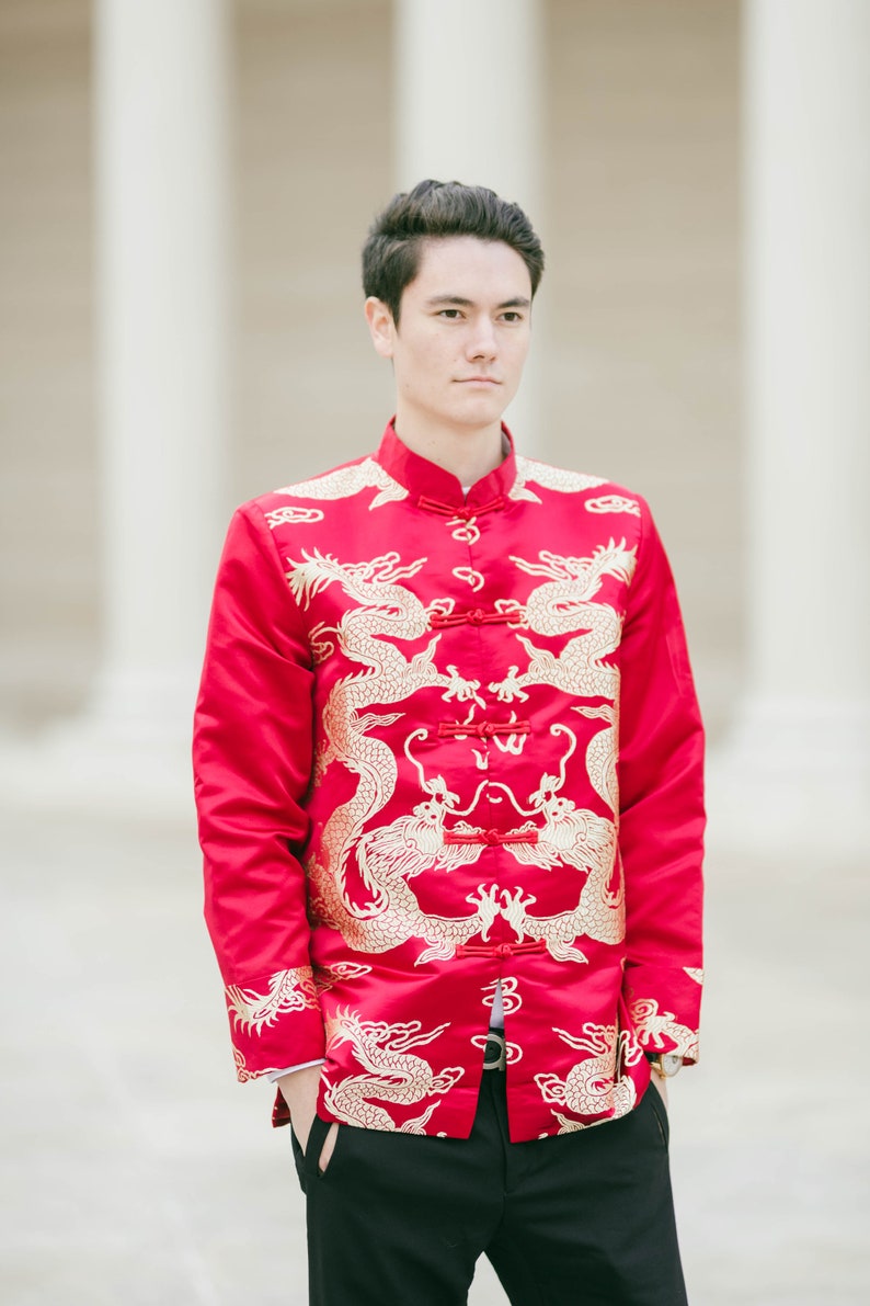 Chinese Wedding Groom Outfit | Chinese Changshan | Male Chinese Wedding ...