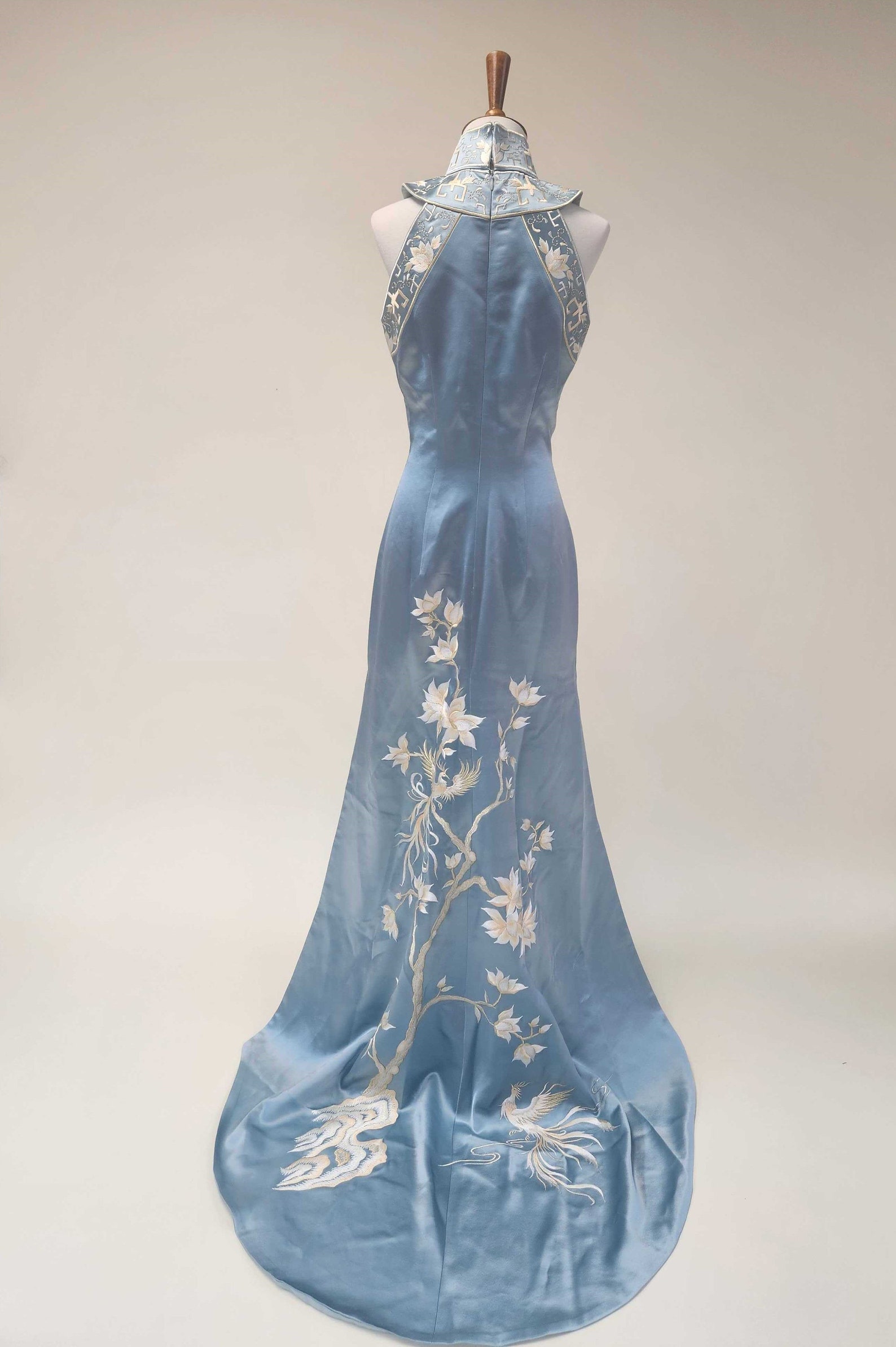 Blue Cheongsam Dress, Custom Qipao, Modern Chinese Dress, Chinese ...