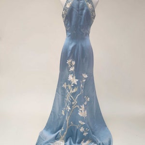 Blue Cheongsam Dress, Custom Qipao, Modern Chinese Dress, Chinese ...