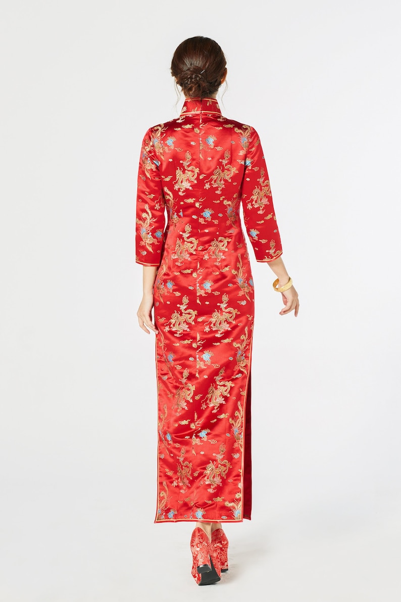 Custom Red Cheongsam | Red Cheongsam Wedding Dress | Custom Qipao ...