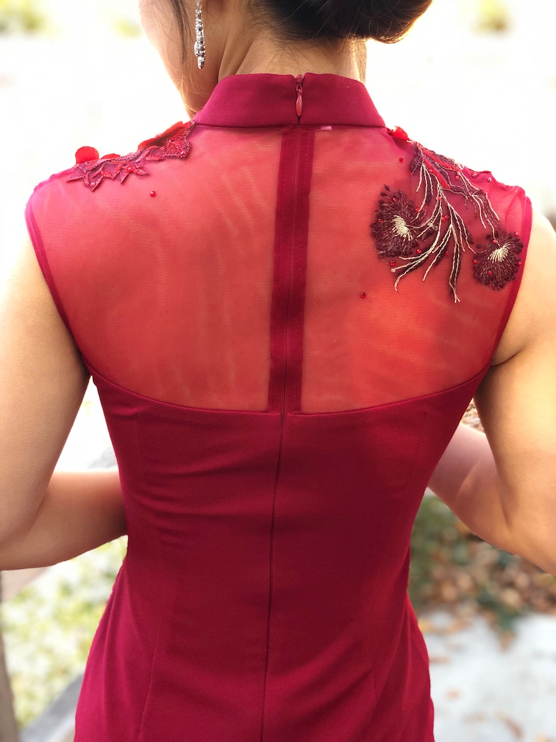 Custom Modern Red Cheongsam Cheongsam Dress Custom Qipao - Etsy Singapore