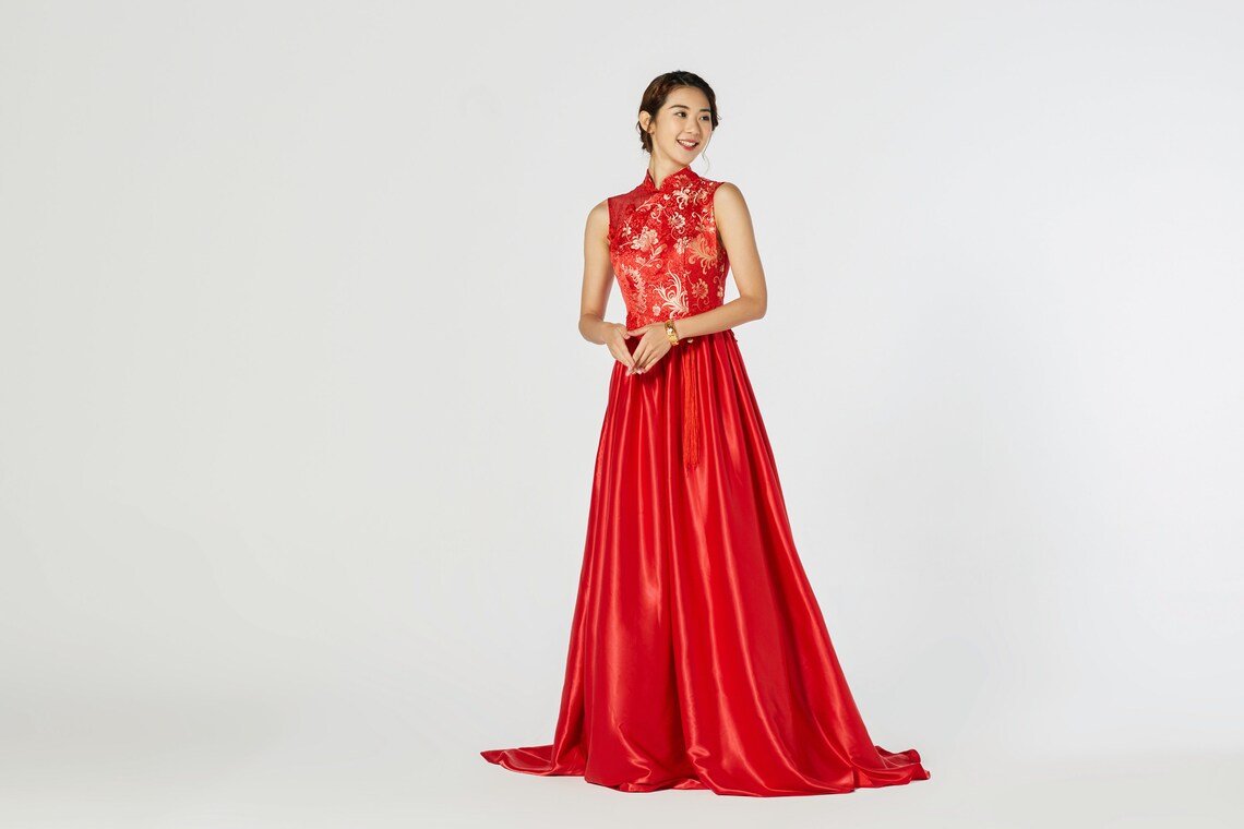 Modern Red Cheongsam | Chinese Wedding Dress | Cheongsam Qipao Dress ...