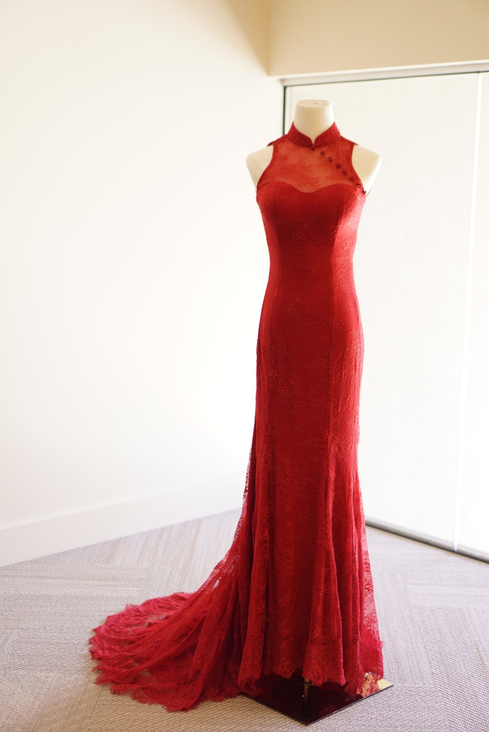 Modern Red Cheongsam | Chinese Wedding Dress | Traditional Qipao Dress ...