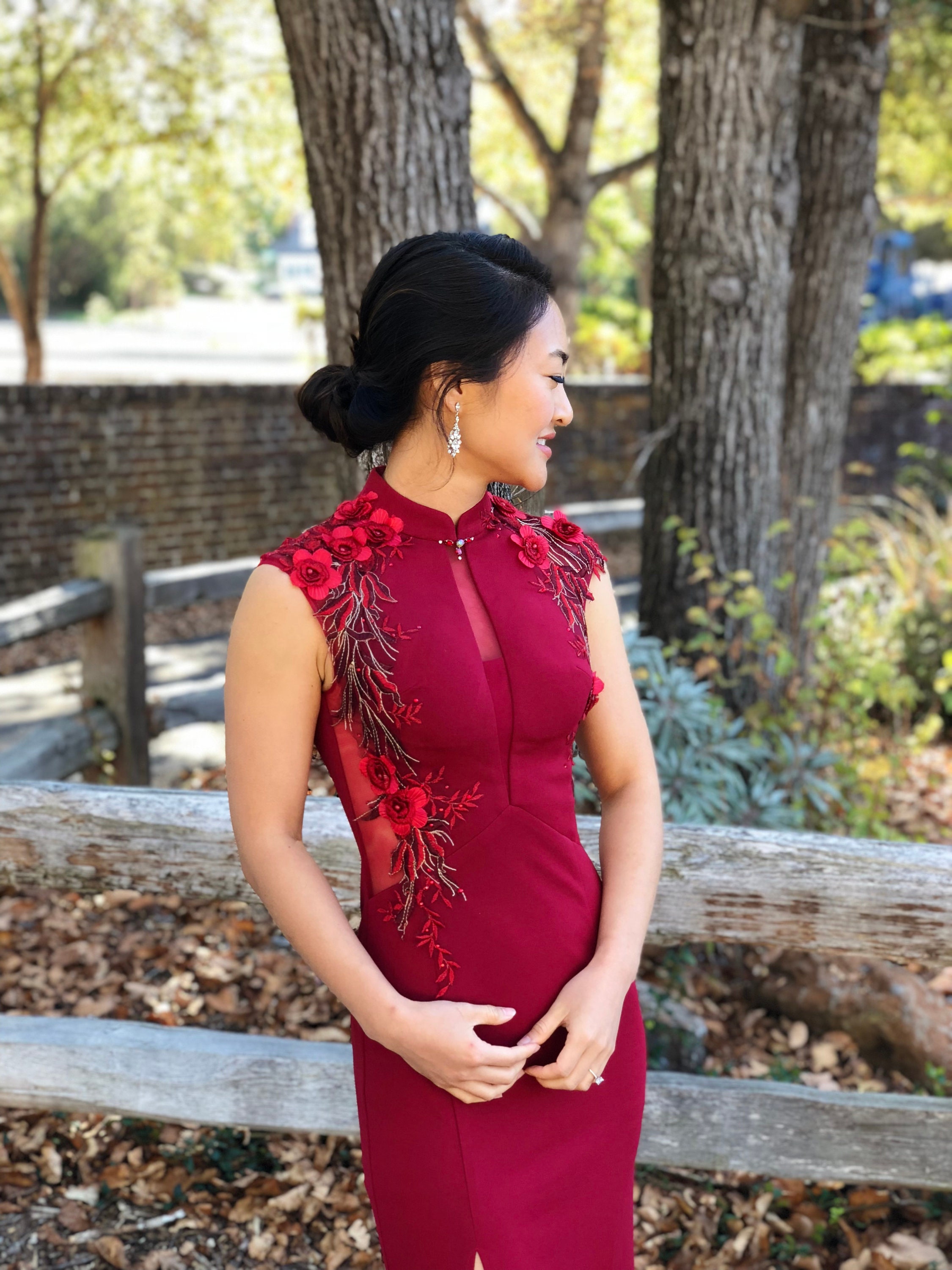 Custom Modern Red Cheongsam | Cheongsam Dress | Custom Qipao | Chinese ...