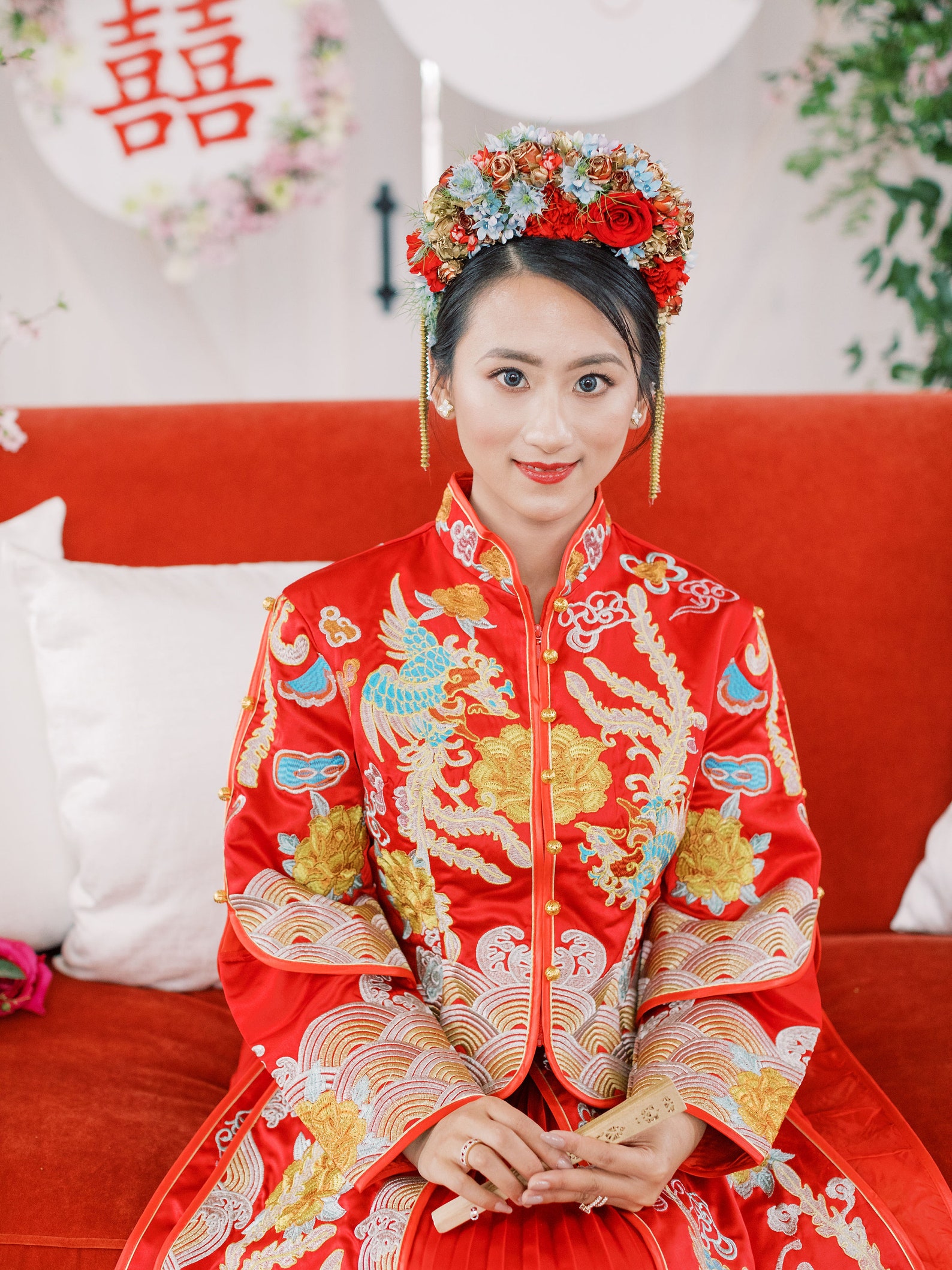 Chinese Traditional Wedding Dress | Red Qun Kwa | Qun Kua | Chinese ...