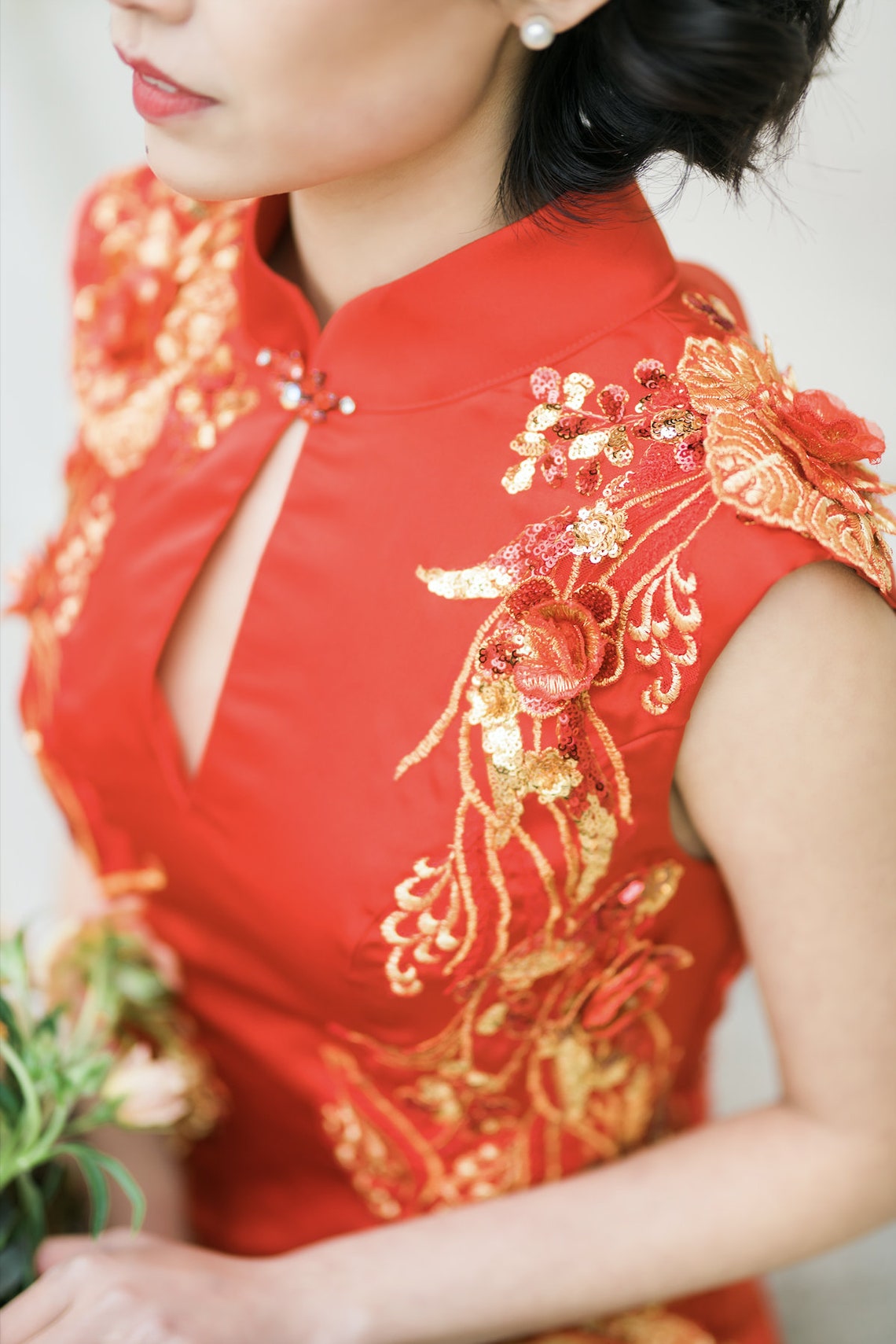 Custom Red Mermaid Cheongsam Red Cheongsam Dress Custom | Etsy