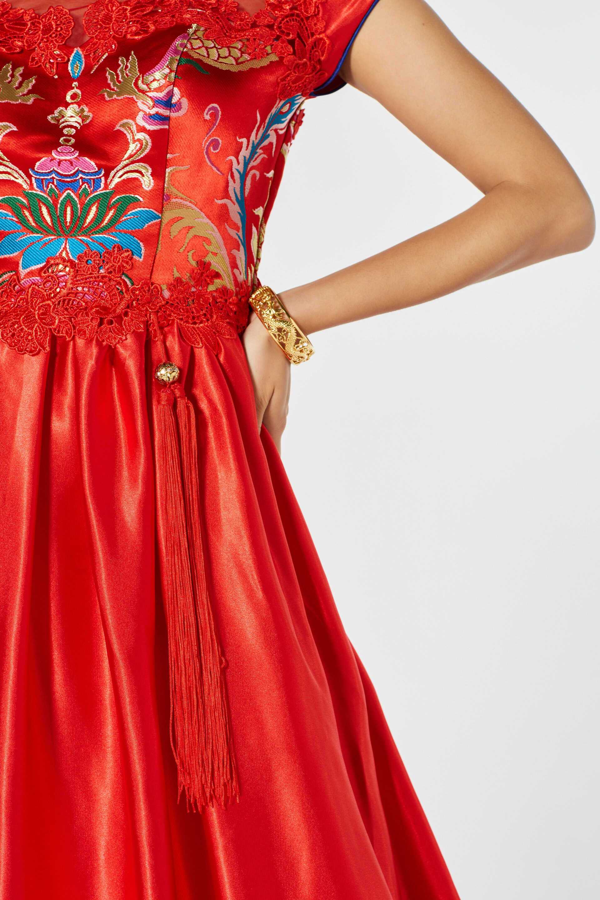 Chinese Wedding Dress | Modern Red Cheongsam | Cheongsam Qipao Dress ...