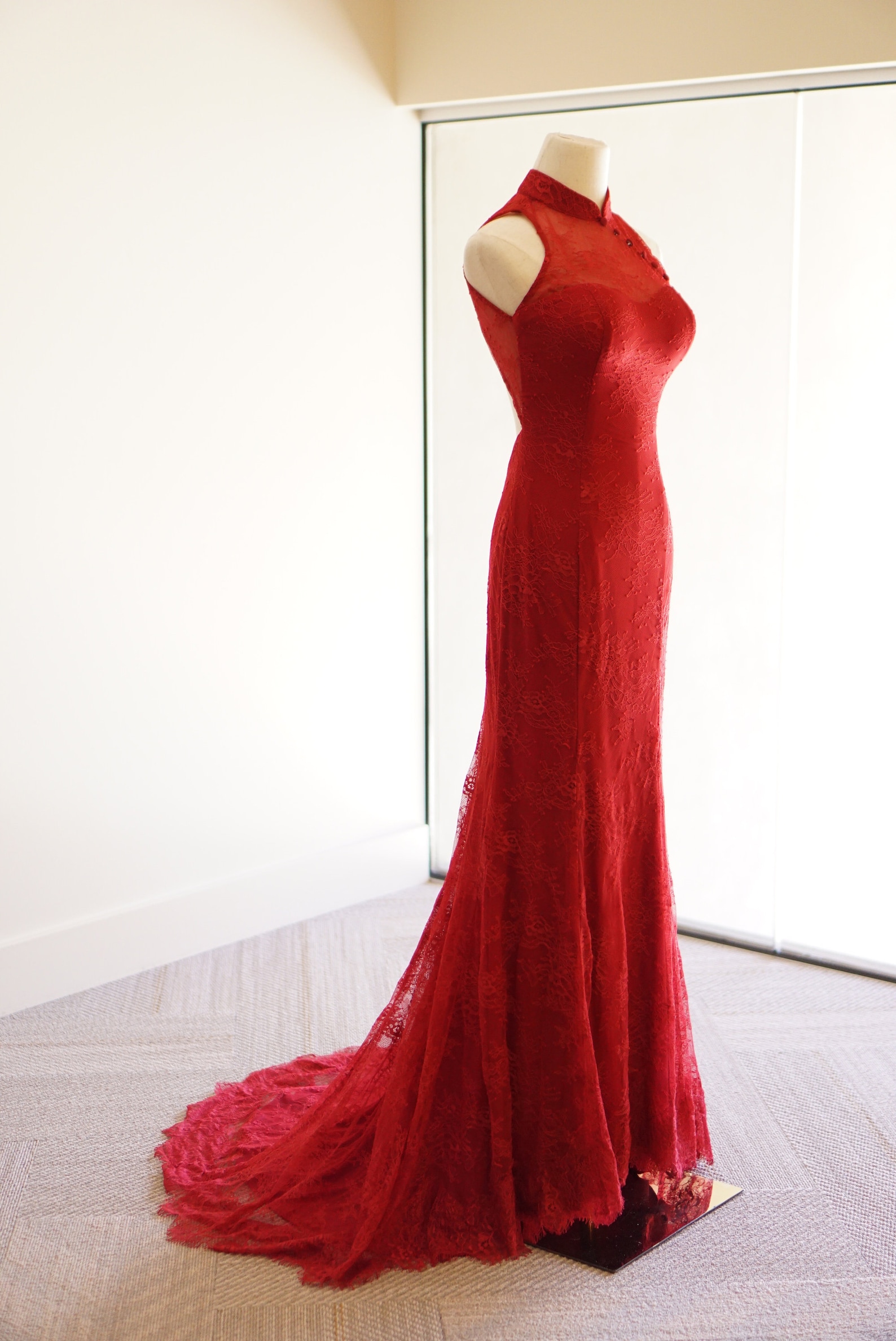 Modern Red Cheongsam | Chinese Wedding Dress | Traditional Qipao Dress ...