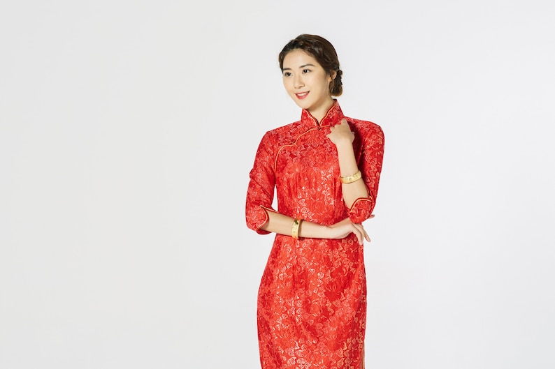 Modern Red & Gold Cheongsam | Chinese Wedding Dress | Cheongsam Qipao ...