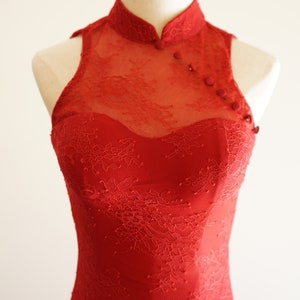Modern Red Cheongsam | Chinese Wedding Dress | Traditional Qipao Dress ...