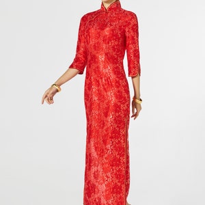 Modern Red & Gold Cheongsam | Chinese Wedding Dress | Cheongsam Qipao ...